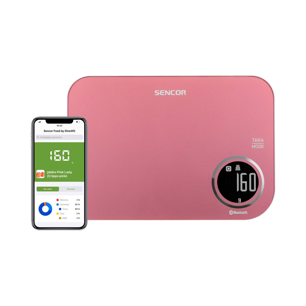 SENCOR SKS 7074RD Smart Kitchen Scale 5 Kg, Red